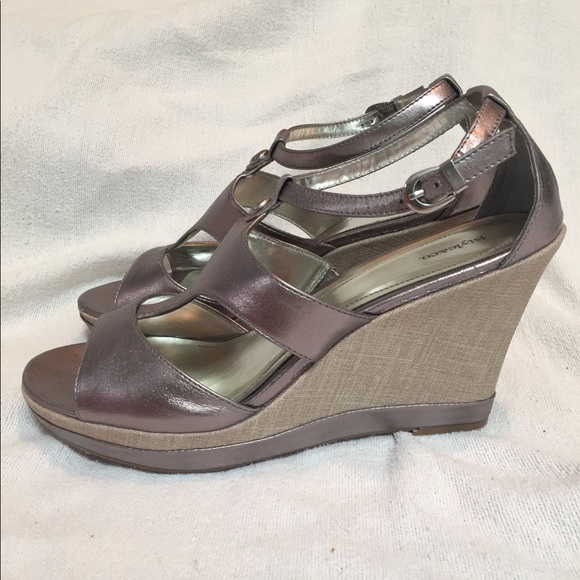 Style & Co. | Shoes | Style Co Silver Wedge Sandals | Poshmark